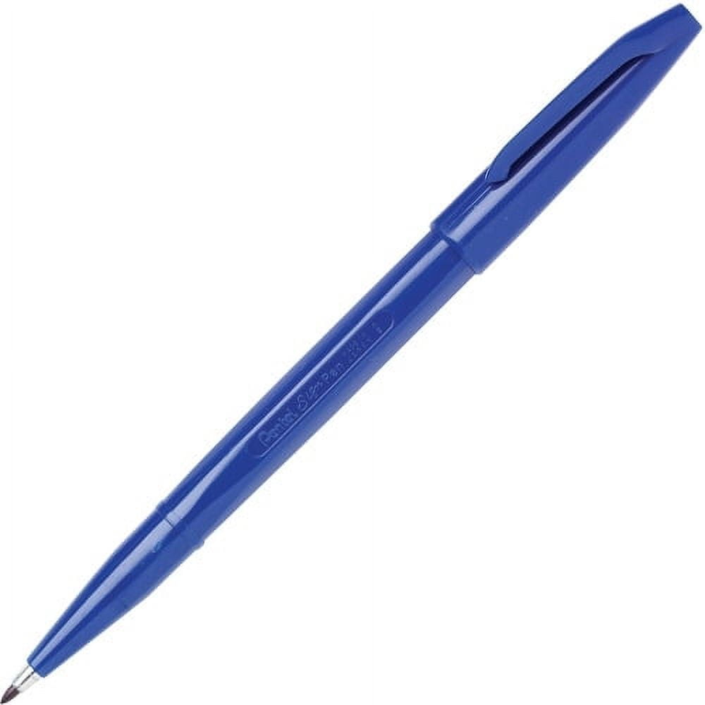 Pentel Fiber-Tipped Sign Pens, Blue Ink, Durable Porous Tip, Extra-Fine ...
