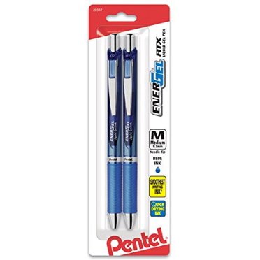 Pentel Energel Retractable Liquid Gel Pens Fine 2/Pkg-Black - Walmart.com