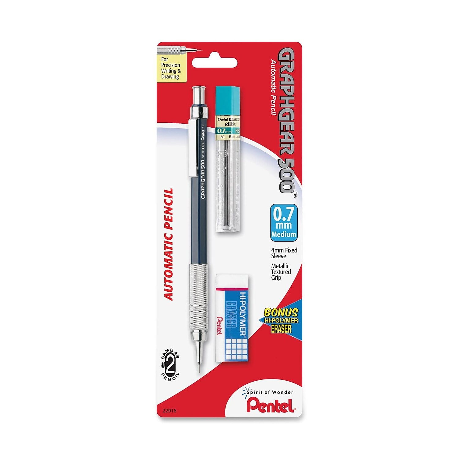 Pentel Graph Gear 500 Premium Mechanical Pencil PG527LEBP - Walmart.com