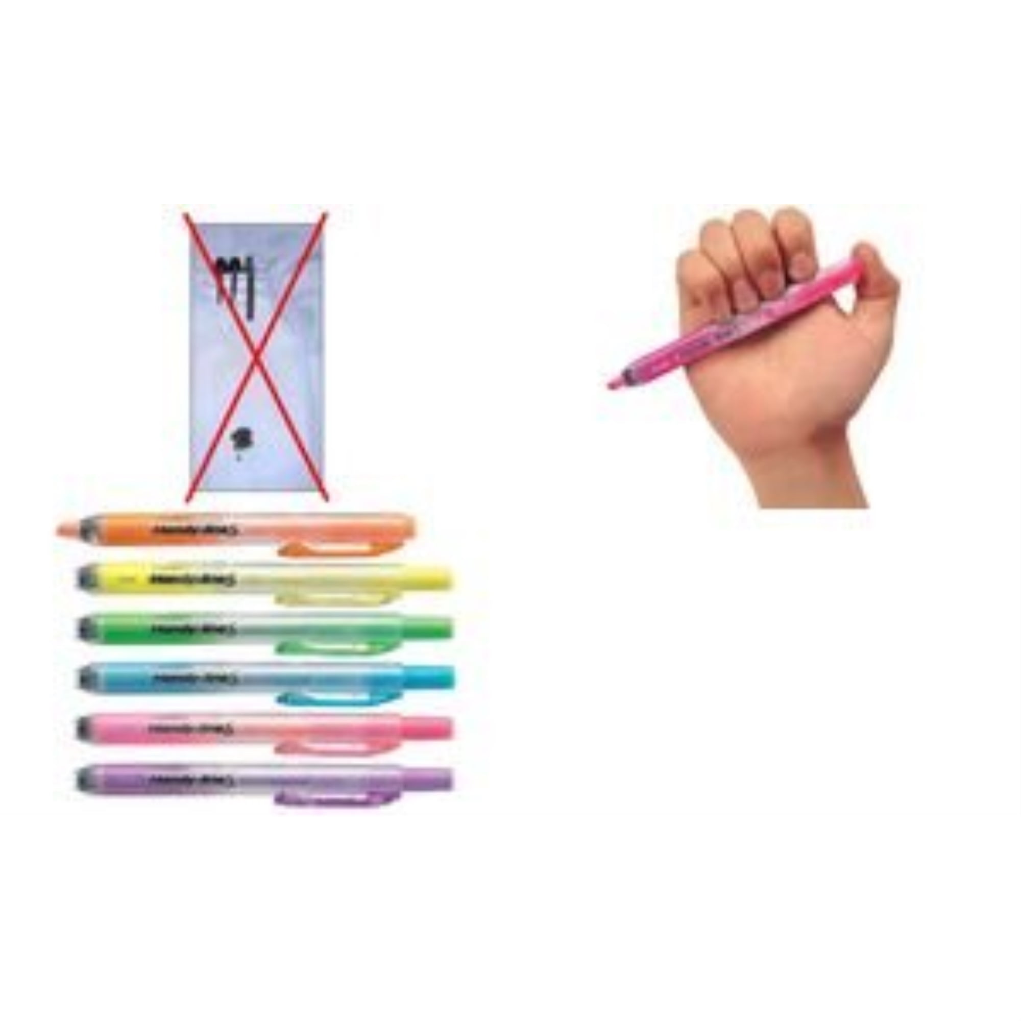 Pentel Handy-line S Retractable Highlighter chisel sky blue each ...