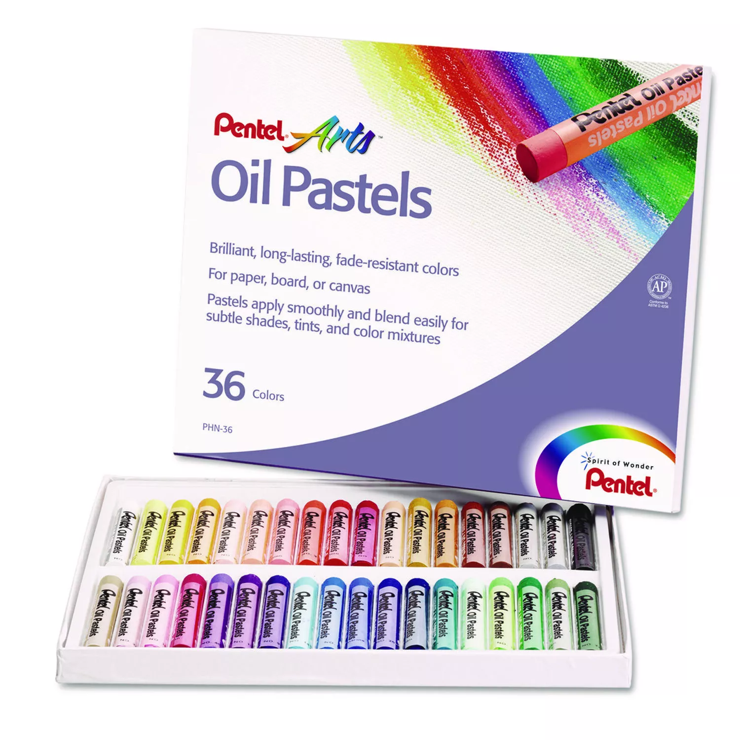 Pentel Oil Pastel Set With Carrying Case 36-Color Set Assorted 36/Set ...