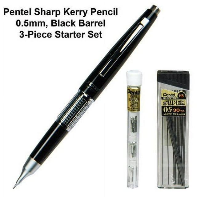 Pentel P1035a 0.5mm Sharp Kerry Mechanical Pencil, Black Barrel, 3 ...