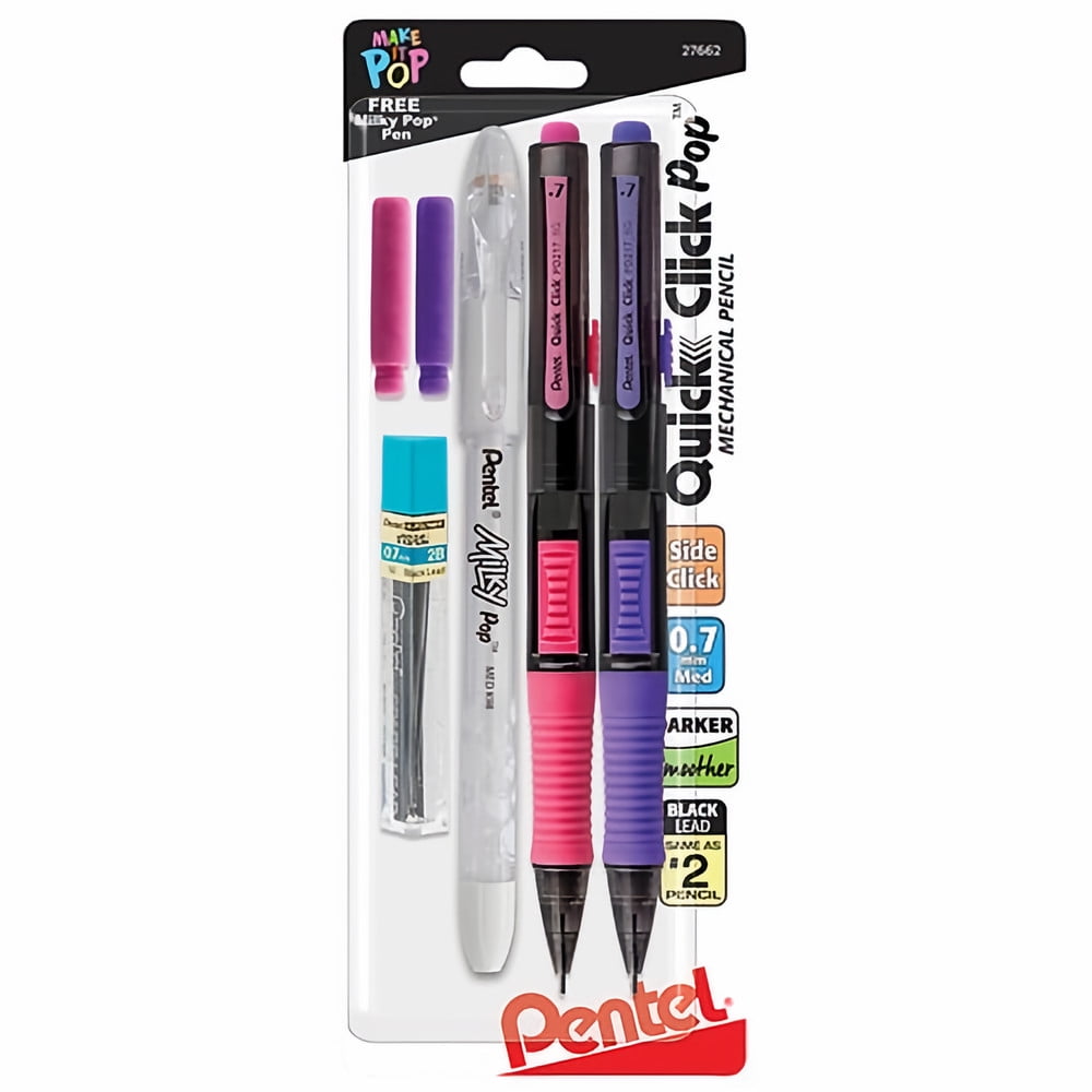 Pentel Quick Click Mechanical Pencils (Colors May Vary) (Pack of 24 ...