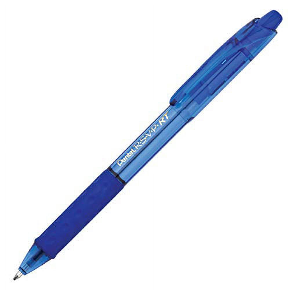 Pentel Retractable Ballpoint Pen, Medium Tip, Comfort Grip, Blue Ink ...