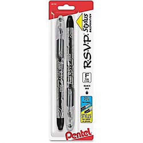 Pentel R.S.V.P. Stylus Ballpoint Pen (BK90LBP2A) - Walmart.com