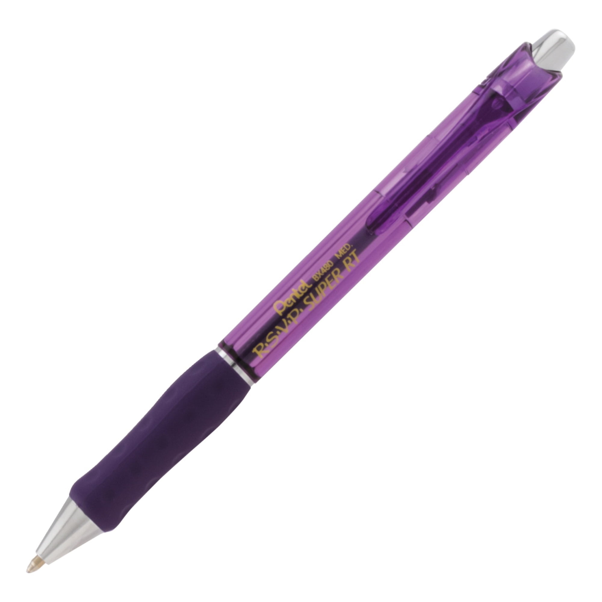 Pentel R.S.V.P. Super RT Ballpoint Pen, 1.0 mm Medium Line, Violet Ink ...