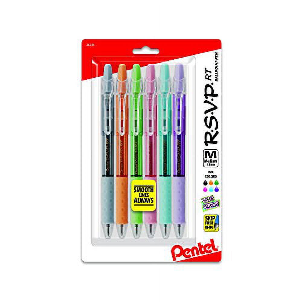 Pentel RSVP RT Pastel Barrel, Retractable Ballpoint Pen, (1.0mm) Med ...