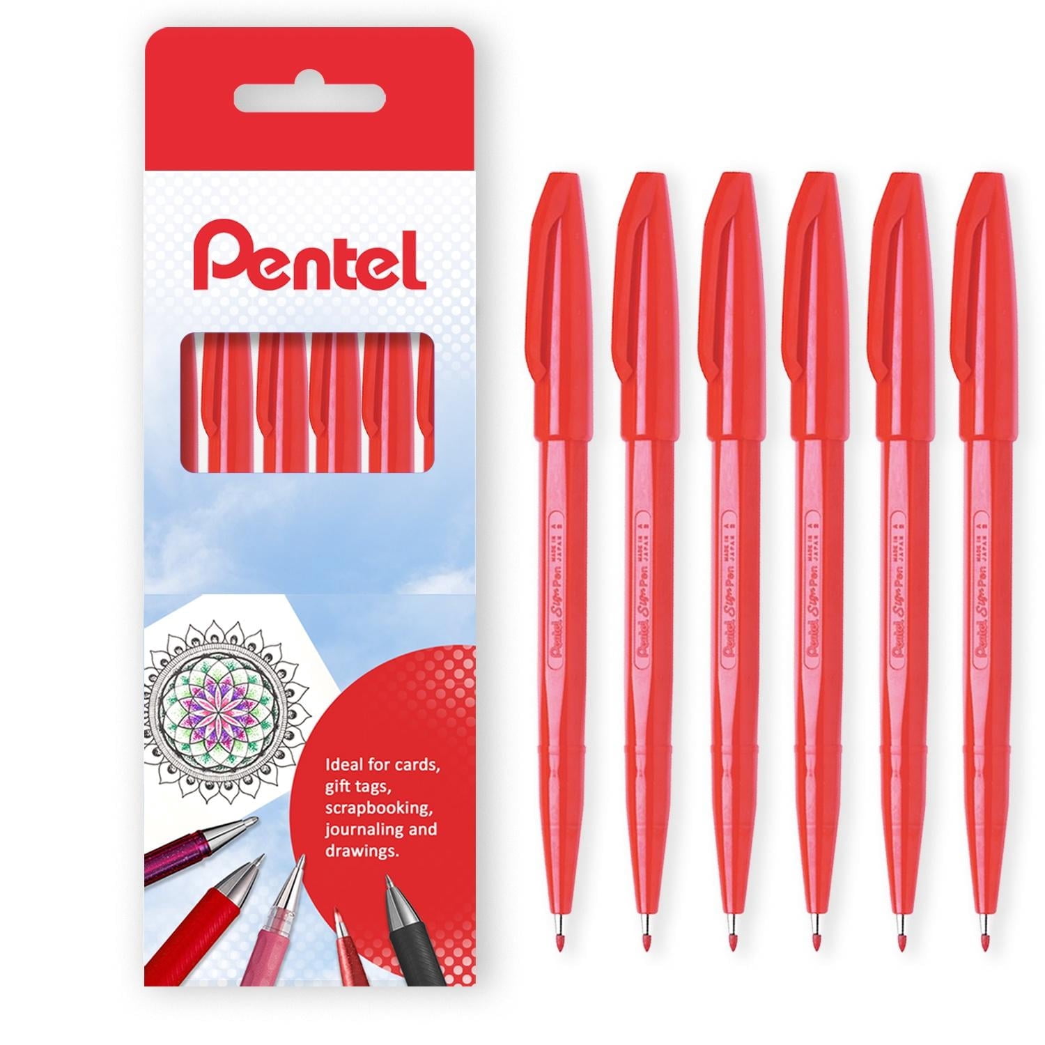Pentel S520 Original Sign Pen Fibre Tip Marker Fineliner Pens - 2mm Nib ...