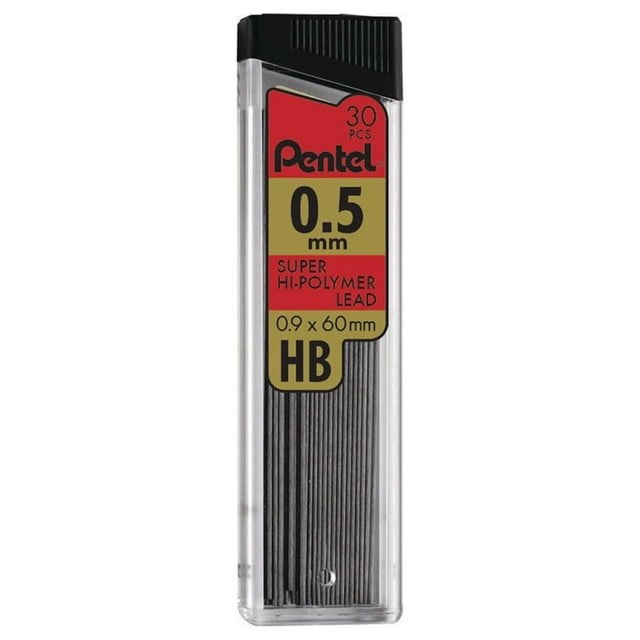 Pentel Super Hi-Polymer Leads, .5mm, HB - Walmart.com