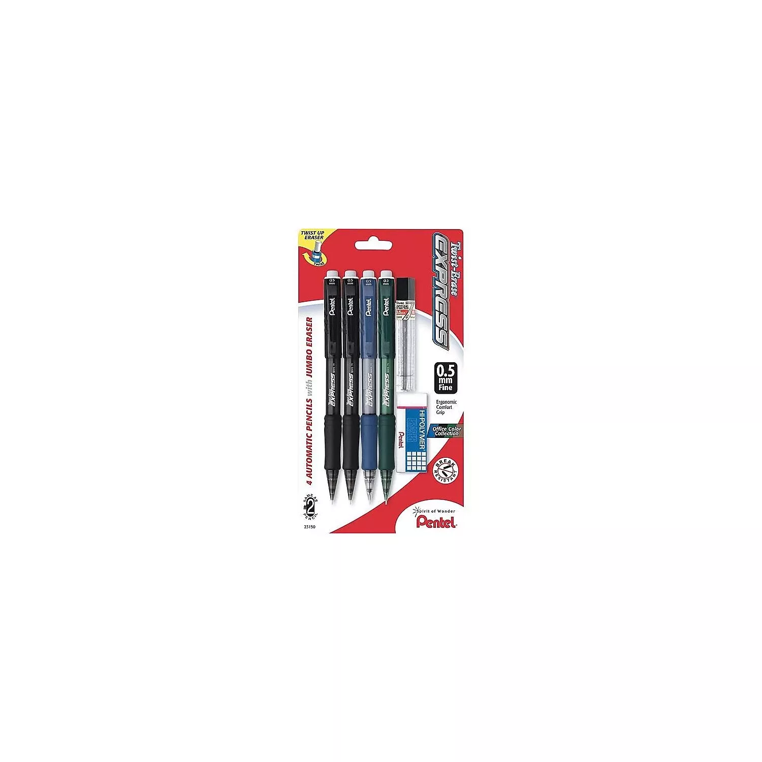 Pentel Twist-Erase Express Mechanical Pencils No. 2 Medium Lead 730883 ...