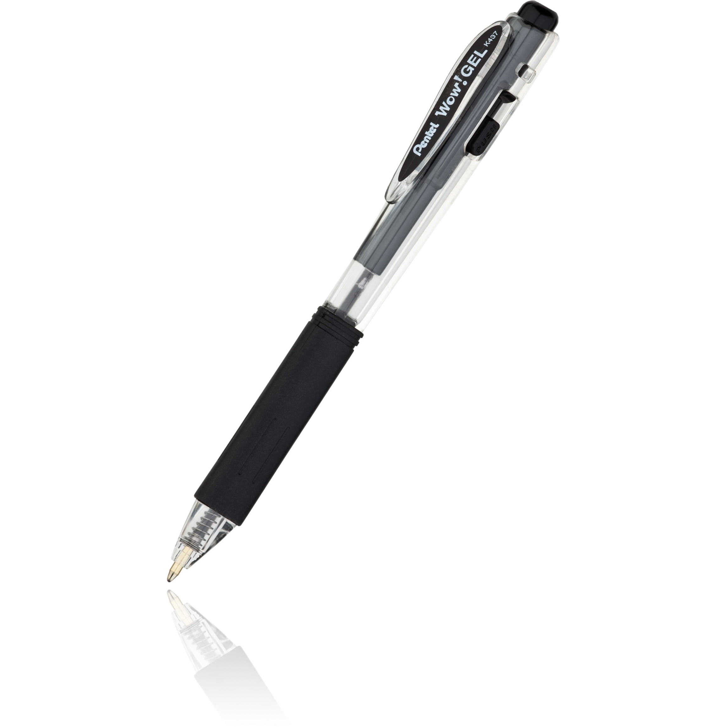 Pentel Of America K437CRBP4C Gel Colors Clear Body Retractable Gel Pen ...