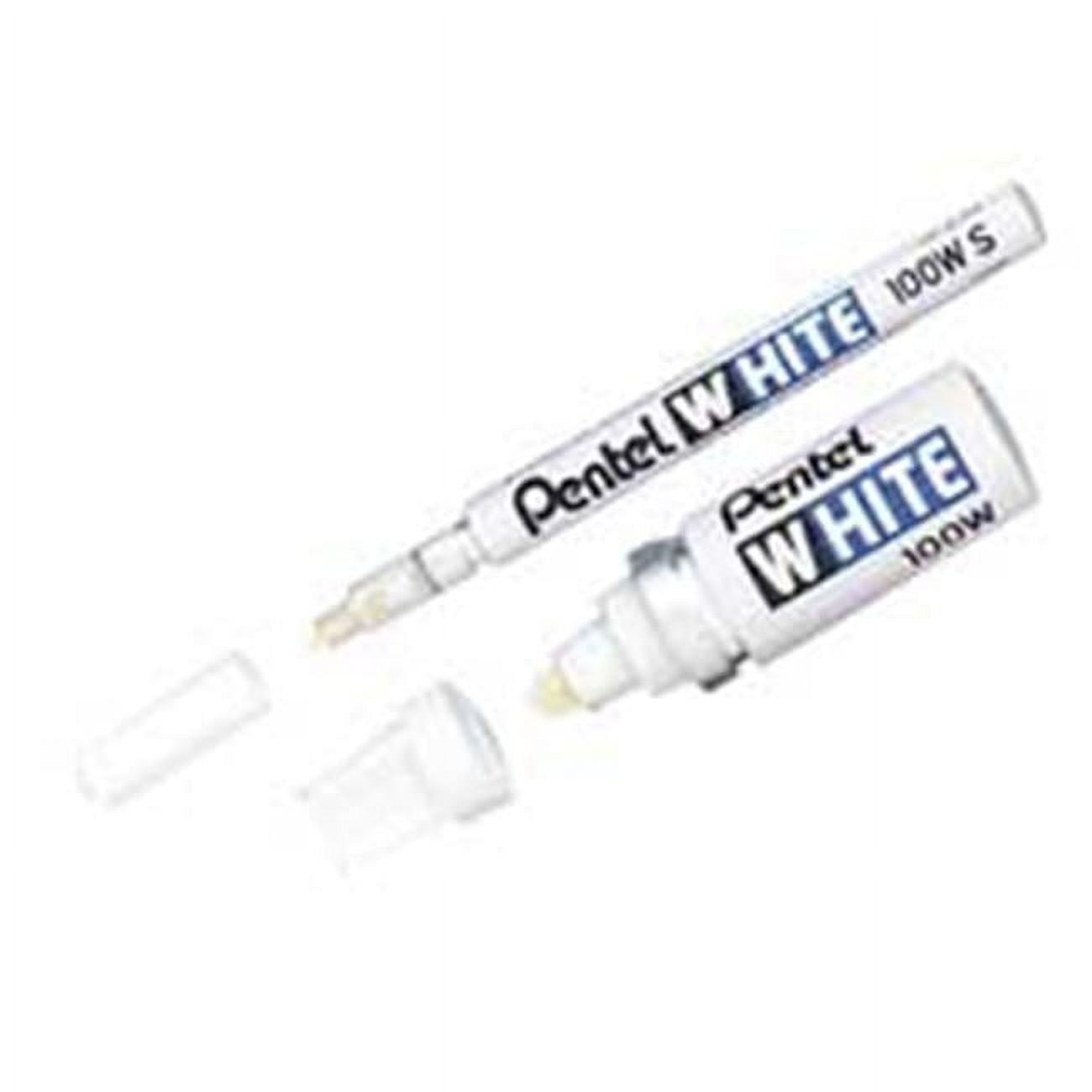 Pentel of America- Ltd. PEN100WS Felt Tip Marker- Fine Point- White ...