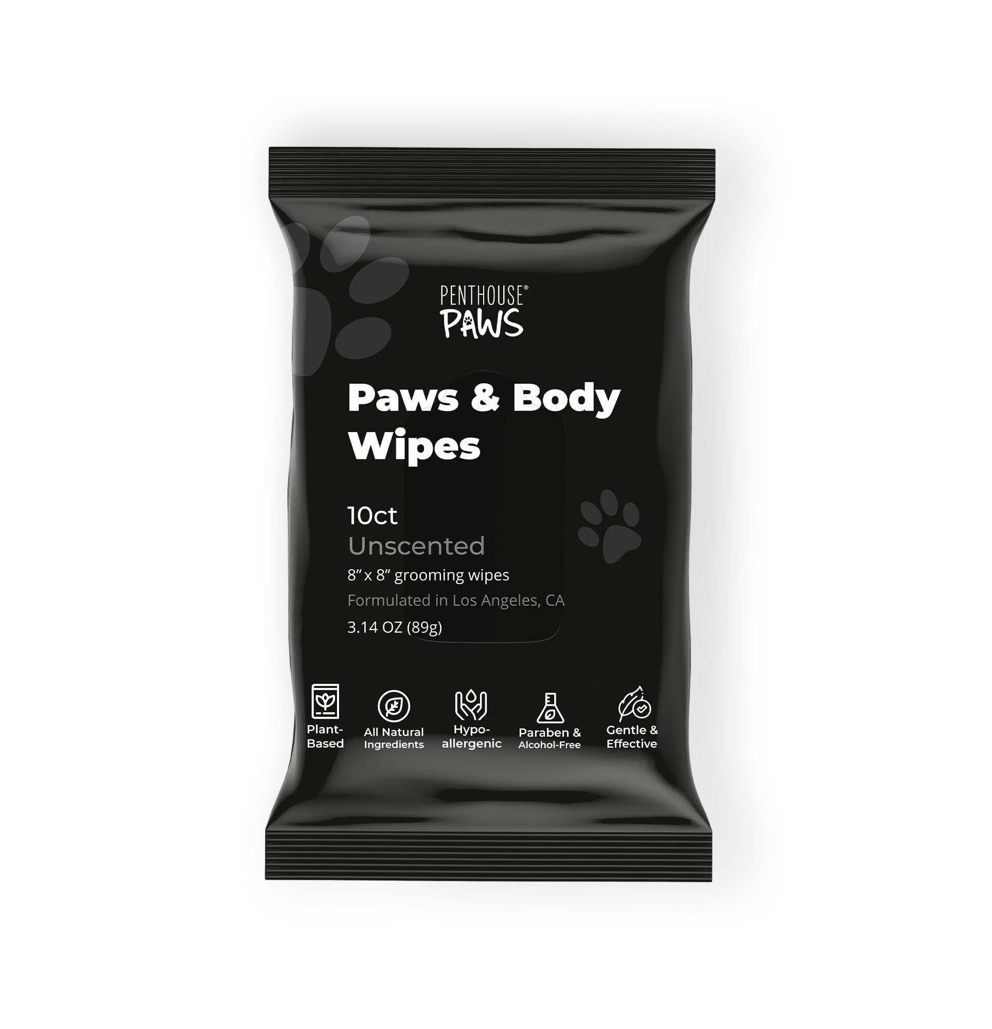 Penthouse Paws® Pet Wipes, Paws & Body Cleansing Unscented Wipes for ...