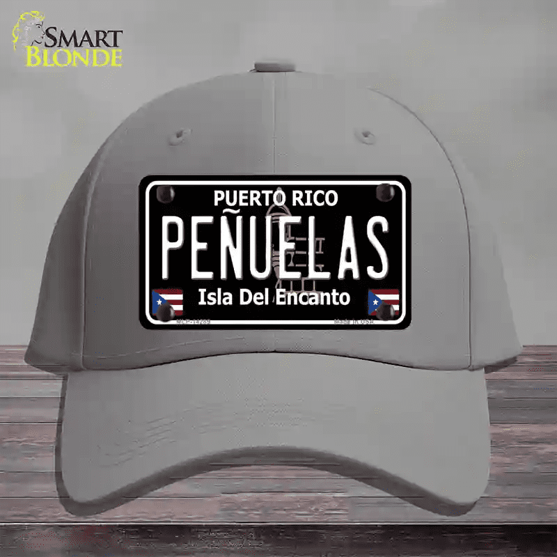 Penuelas Puerto Rico Black Novelty License Plate Hat Cotton Gray ...