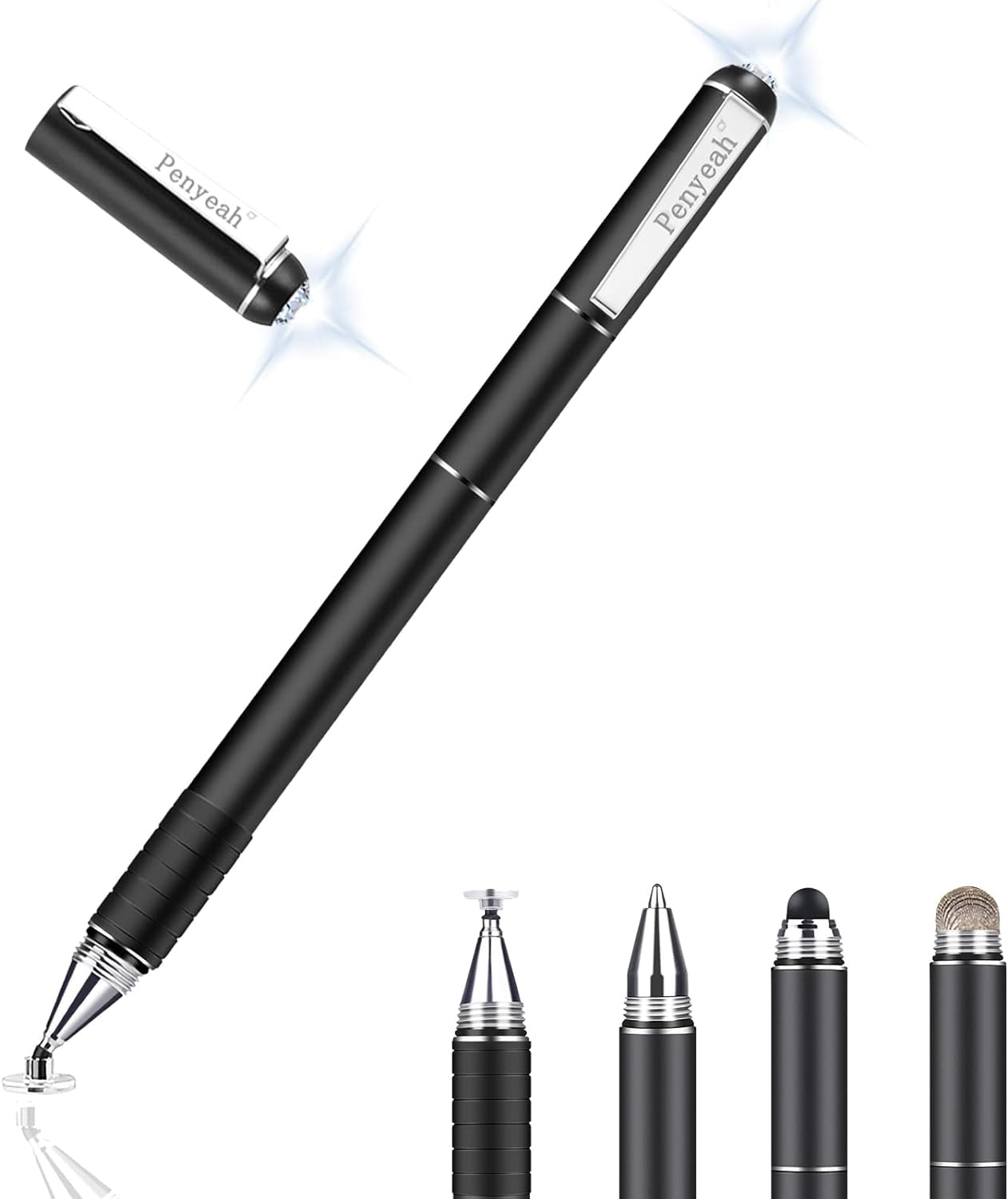 Penyeah Universal Stylus Pen,3 in 1 Bling Diamond Pen with Stylus Tips ...
