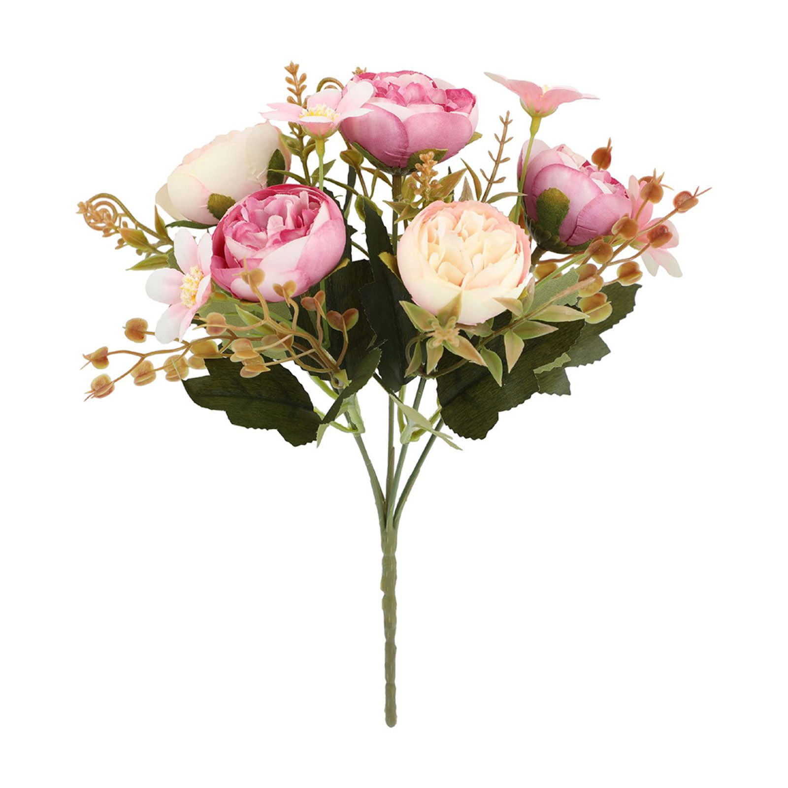 Peonies Artificial Flowers Bundles, Small Flowers for Home Decor Indoor ...