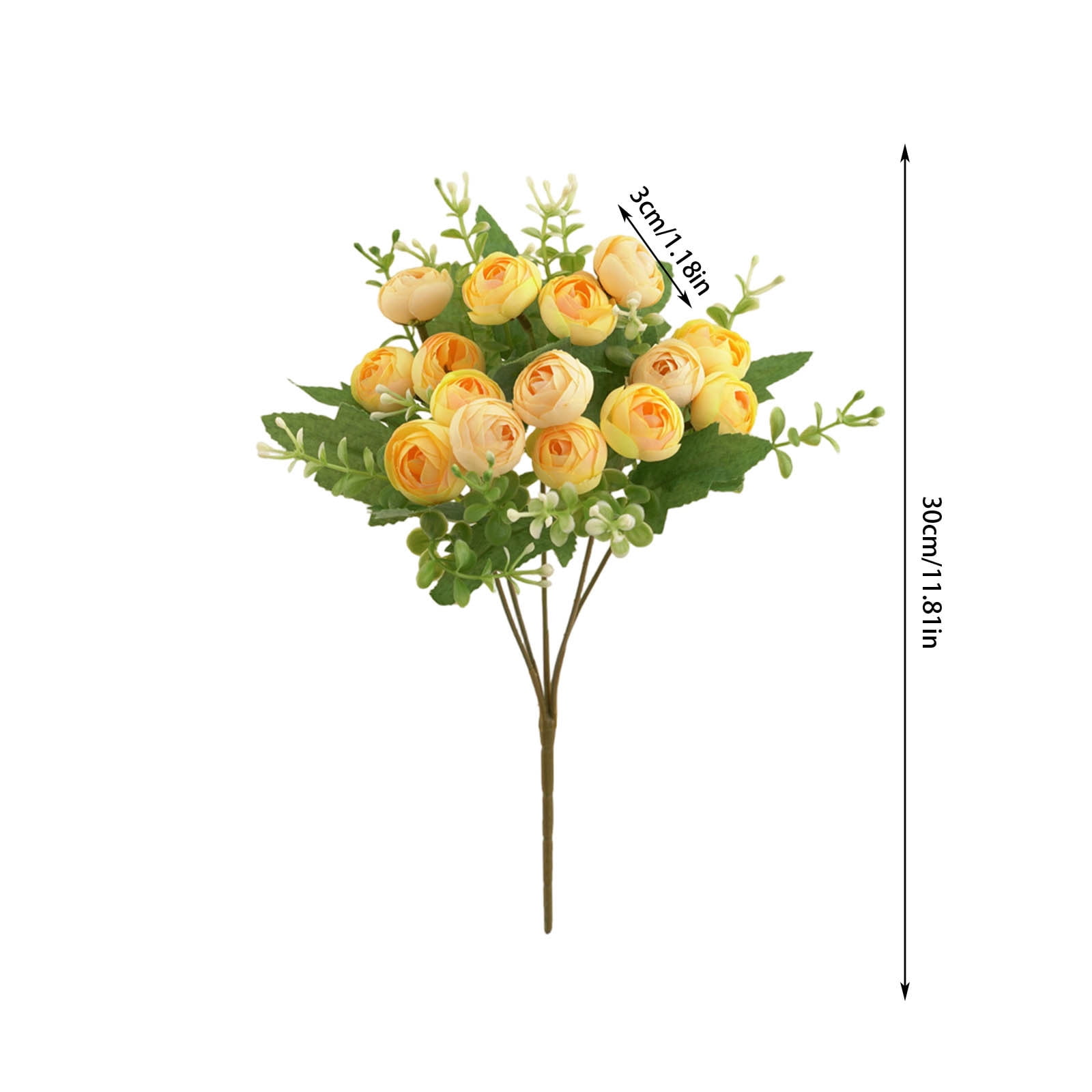 Peonies Artificial Flowers, Small Silk Flowers for Home Decor Indoor 15 ...