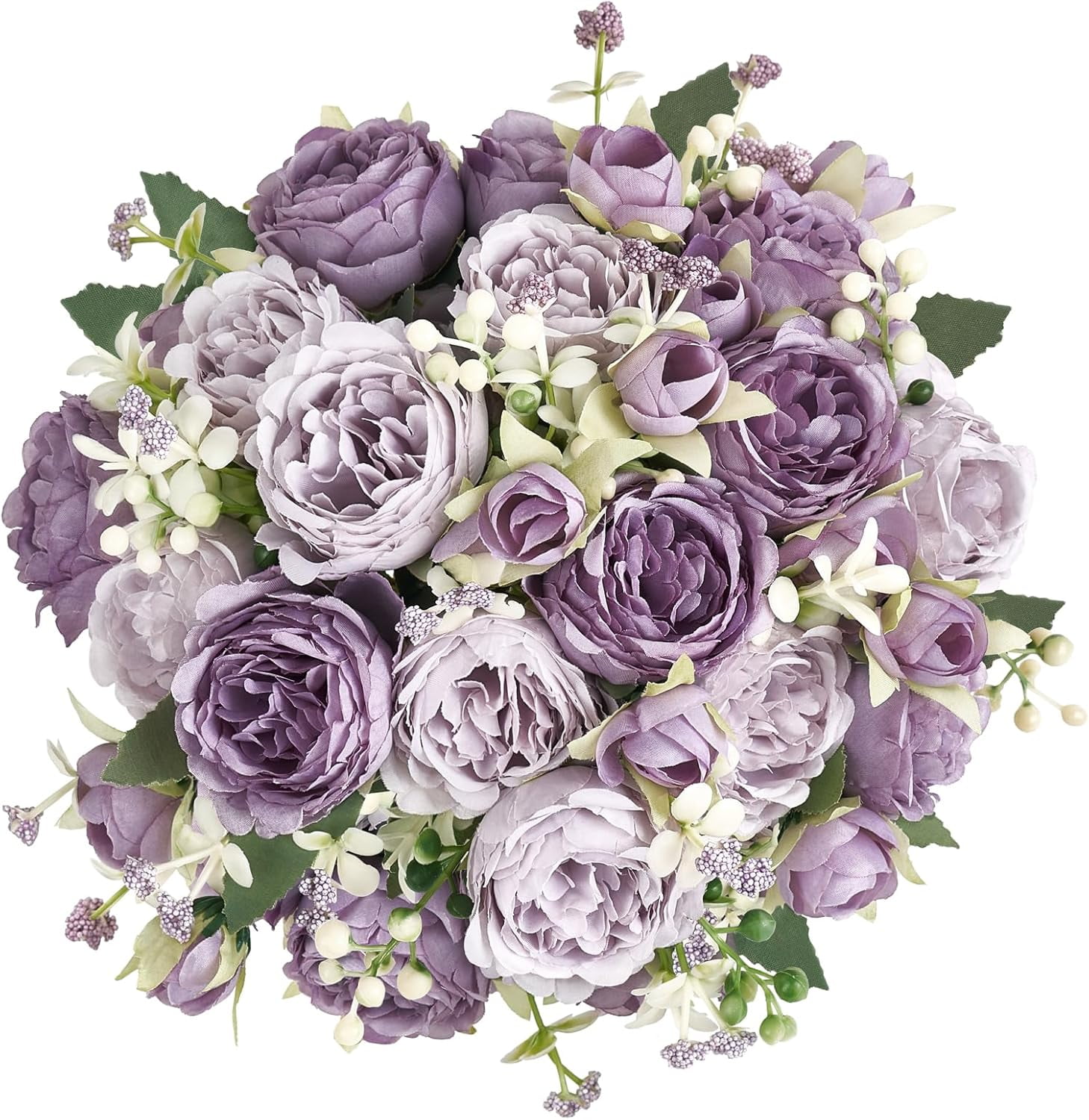 Peonies Artificial Flowers, Small Silk Flowers for Home Decor Indoor ...