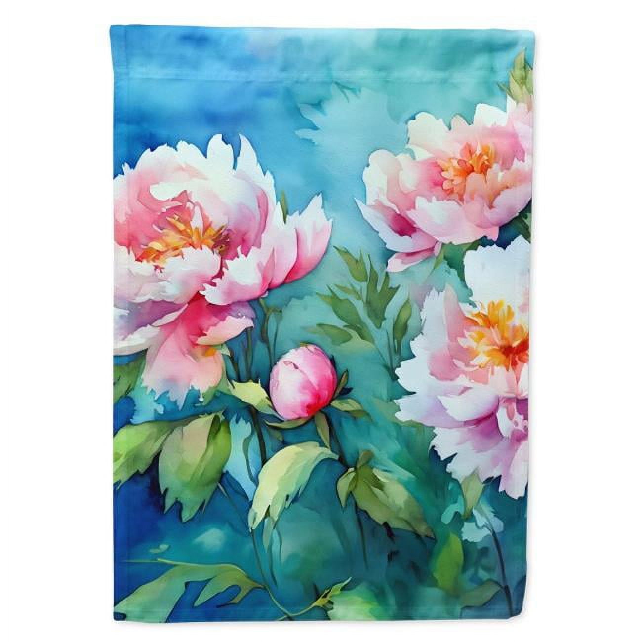 Peonies in Watercolor House Flag 28 in x 40 in - Walmart.com