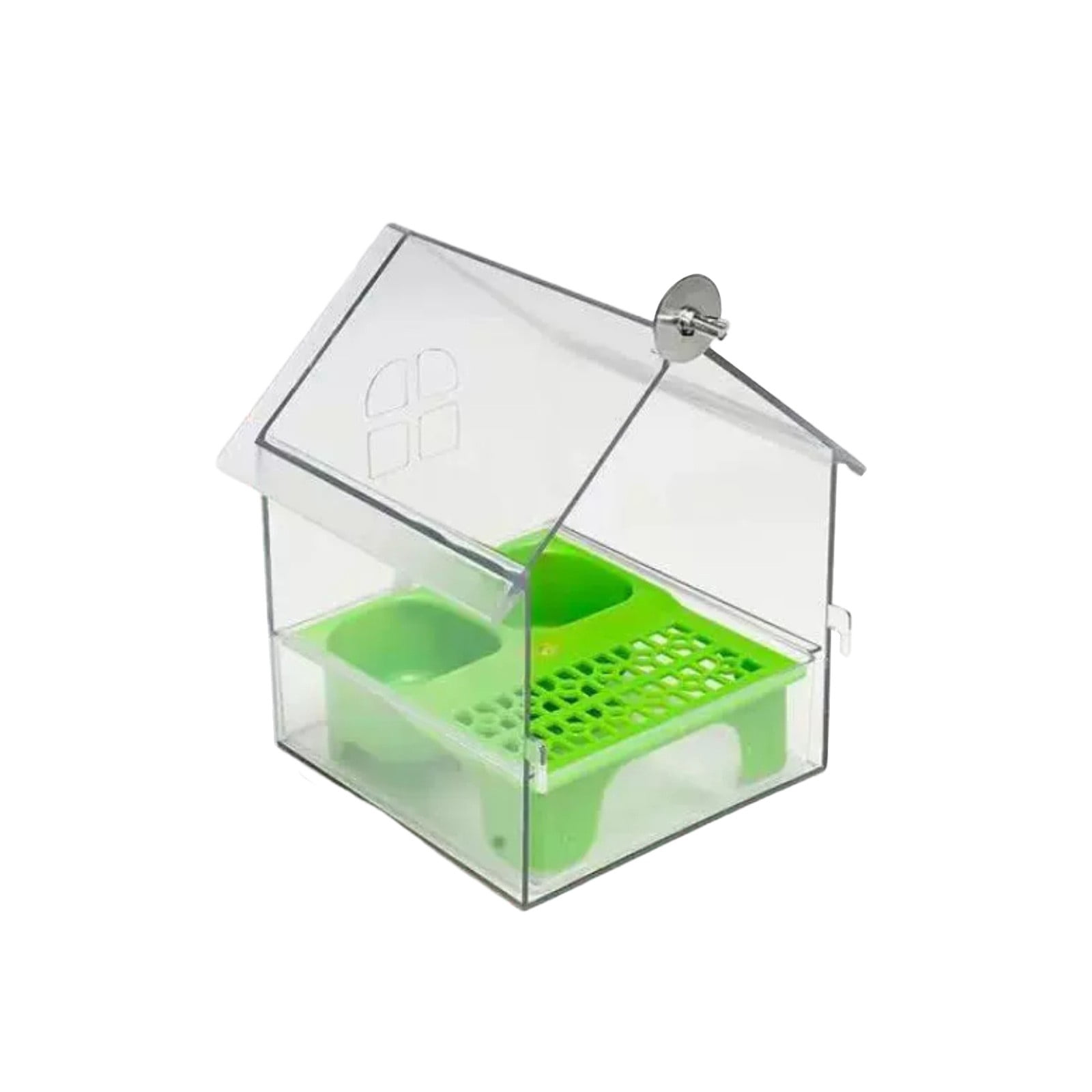 A Peony Feeder With Roof Bath Basin For Birds Transparent Water And ...
