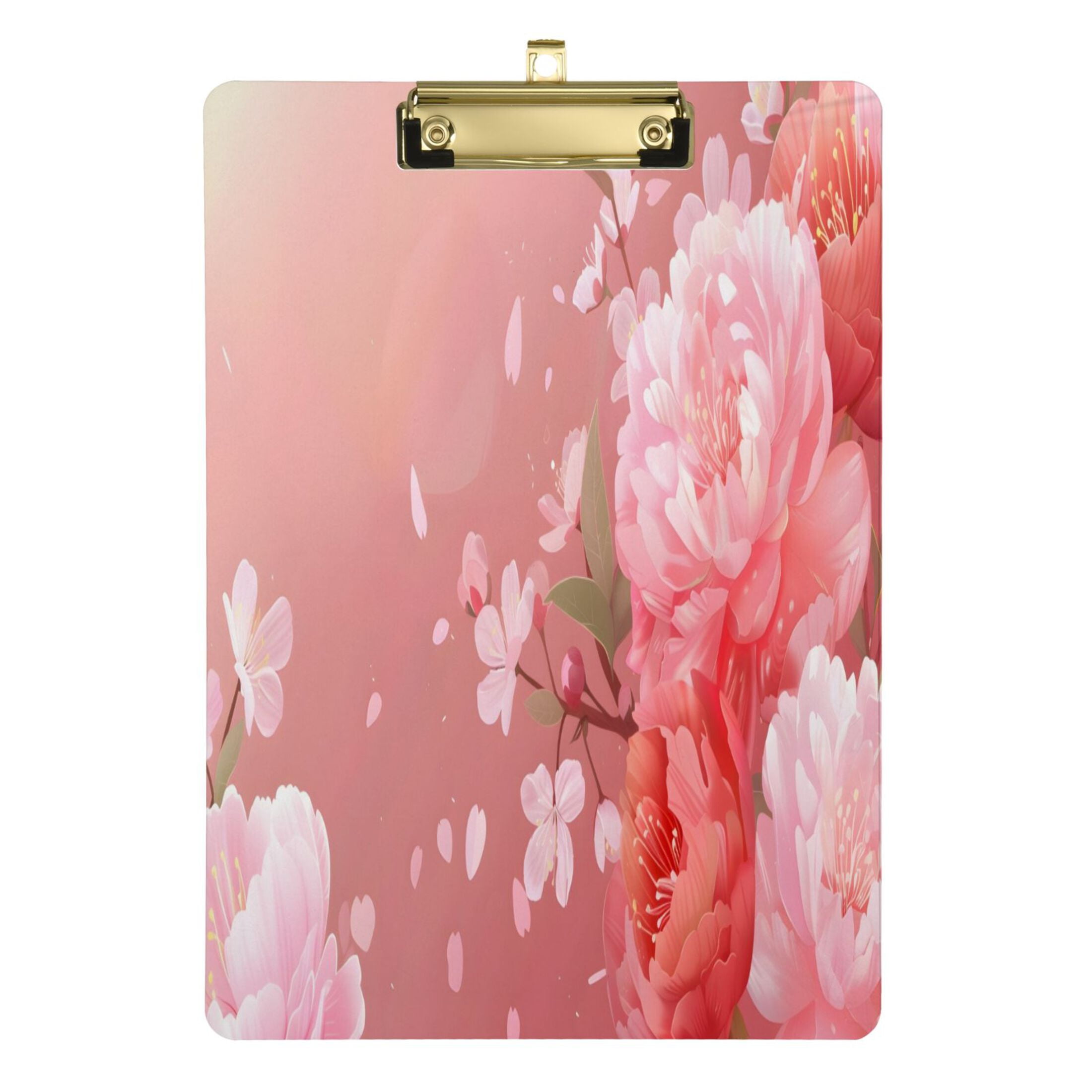 Peony Flower Acrylic Clipboards A4 Standard Letter Size Clipboard 12.5 ...