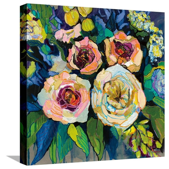 Art.com Peony Garden Stretched Canvas Print Wall Art by Jeanette ...