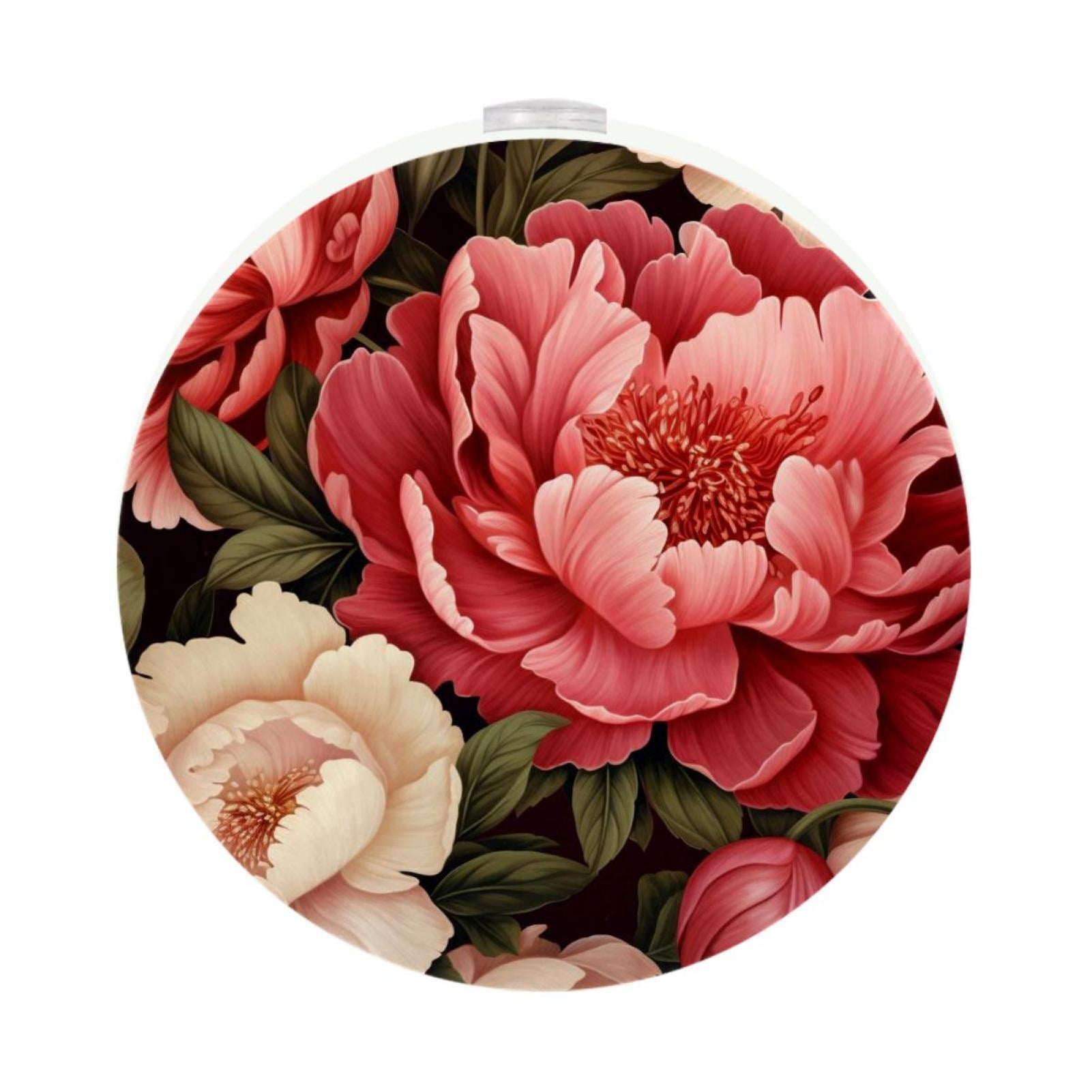 Peony LED Round Night Light-2PCS: Wireless & Portable Small Lights for ...