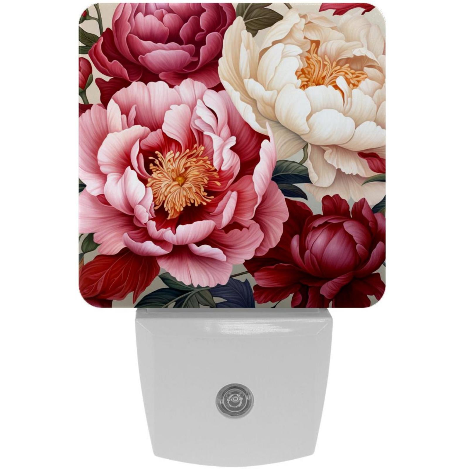 Peony LED Square Night Lights - Modern Design, Soft Glow, Energy ...