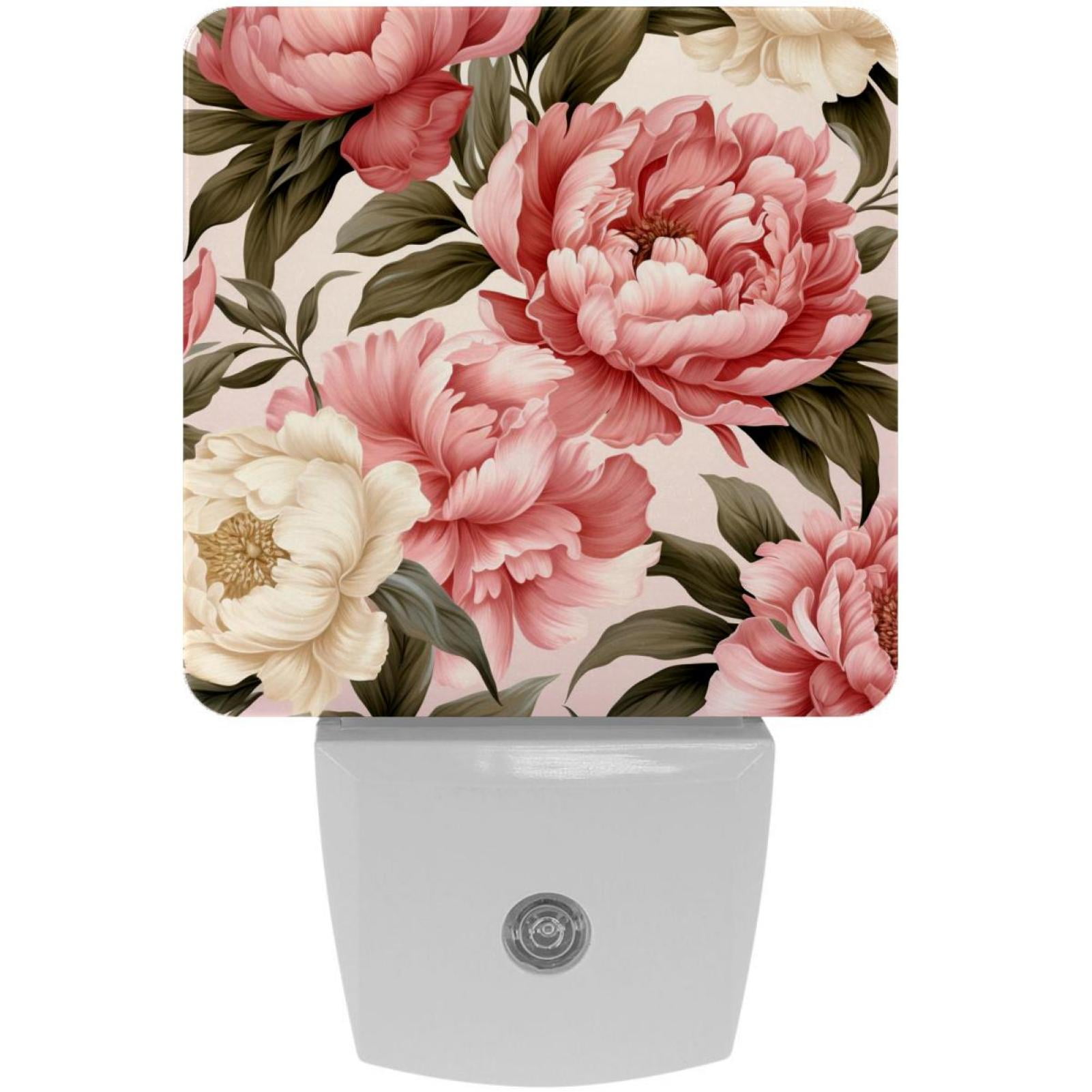 Peony LED Square Night Lights- Modern and Energy Efficient Bedside ...