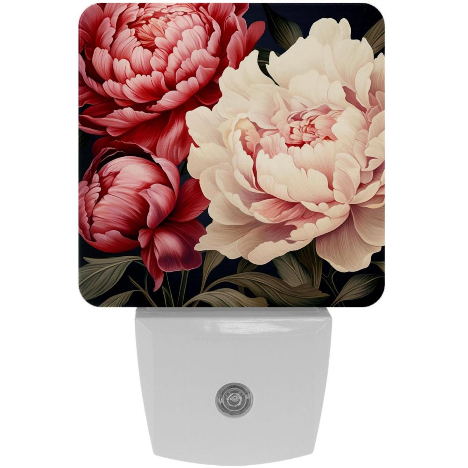Peony LED Square Night Lights - Portable and Stylish for Bedroom and ...
