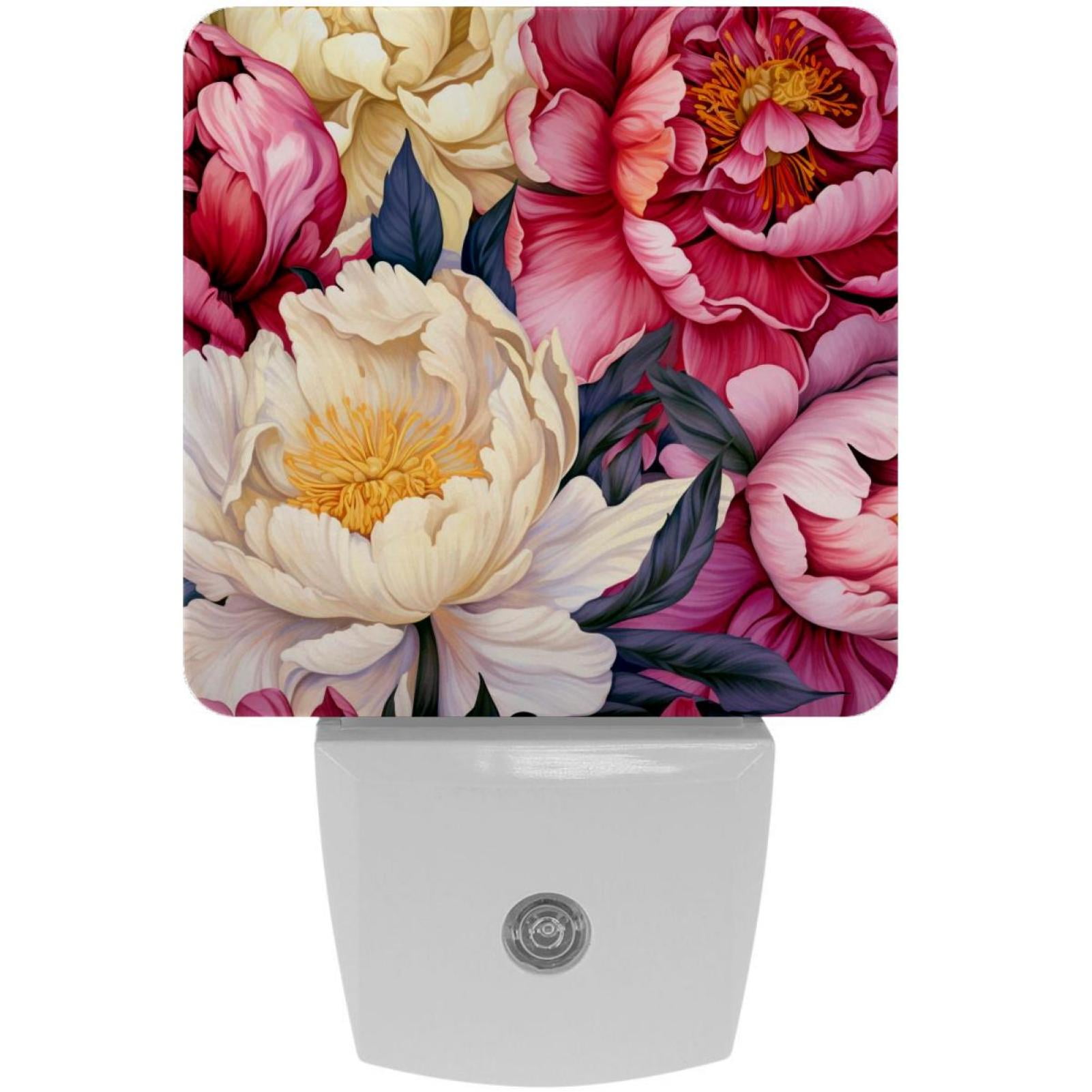Peony LED Square Night Lights - Portable and Stylish for Bedroom and ...