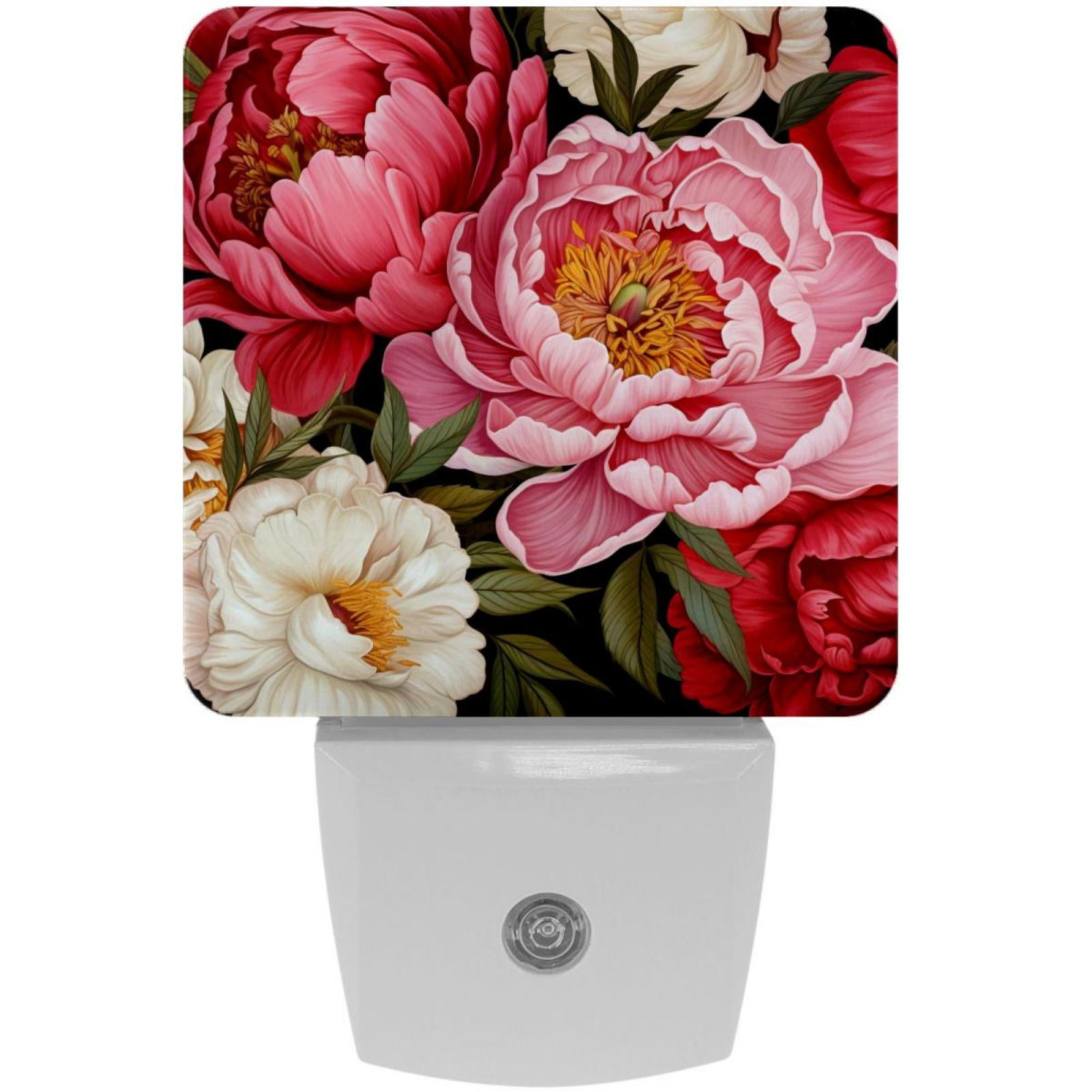 Peony LED Square Night Lights - Portable and Stylish for Bedroom and ...
