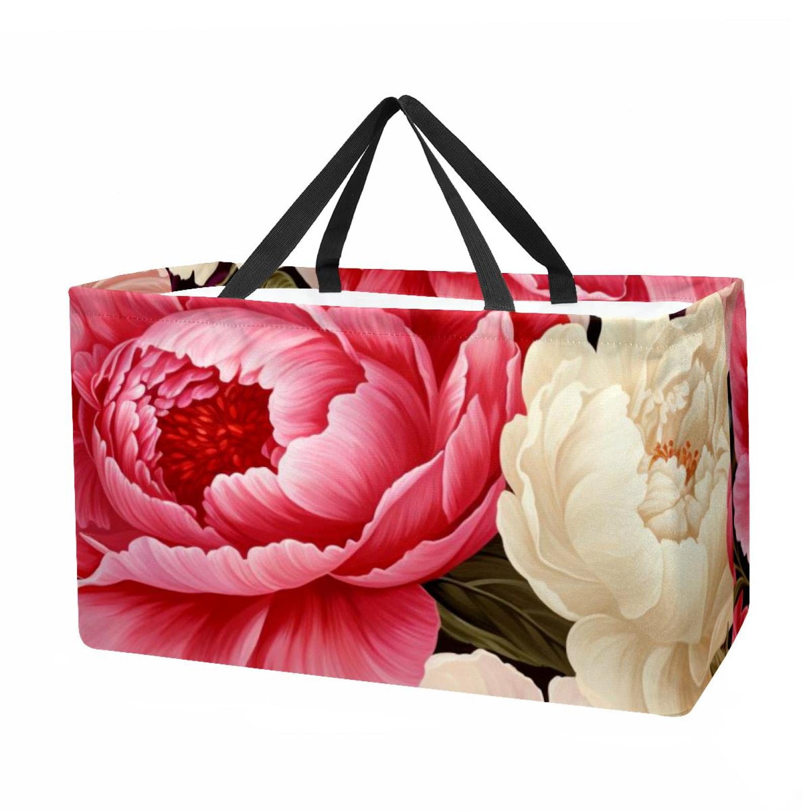 Peony Large Capacity Reusable Foldable Oxford Cloth Grocery Bags for Storage Bins, Grocery ...