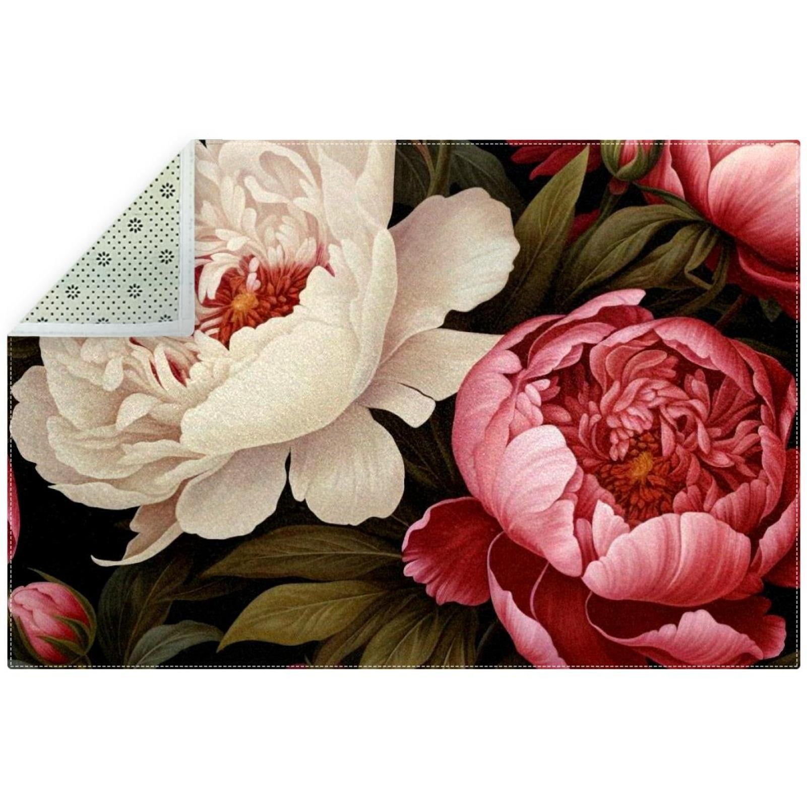 Peony Luxurious Polyester Floor Carpet for Home Decor, Soft and Durable ...