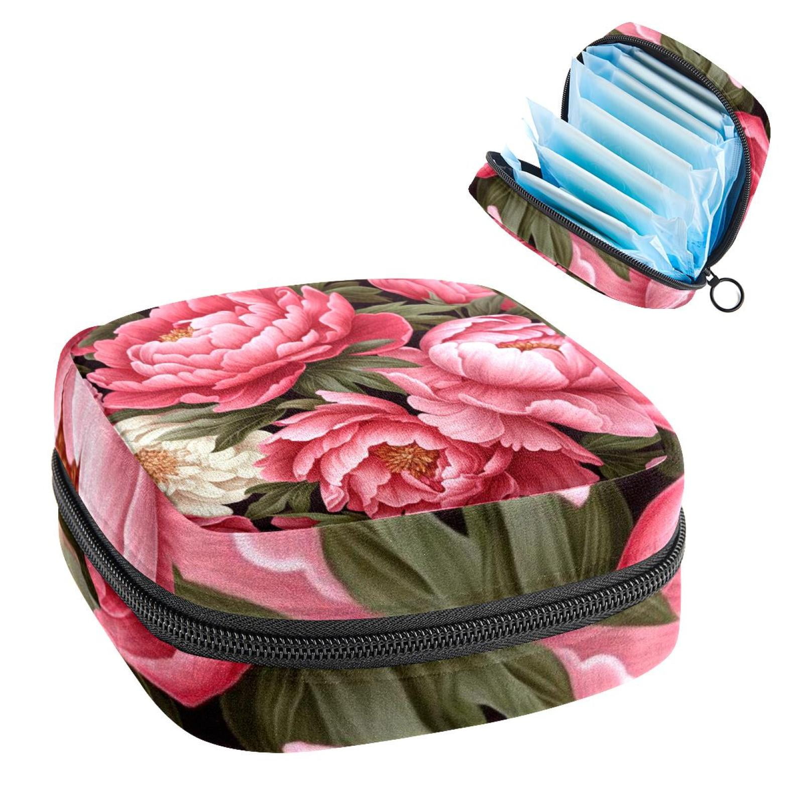 Peony Period Pouch Sanitary Napkin Organizer Travel Storage Bag - Small ...