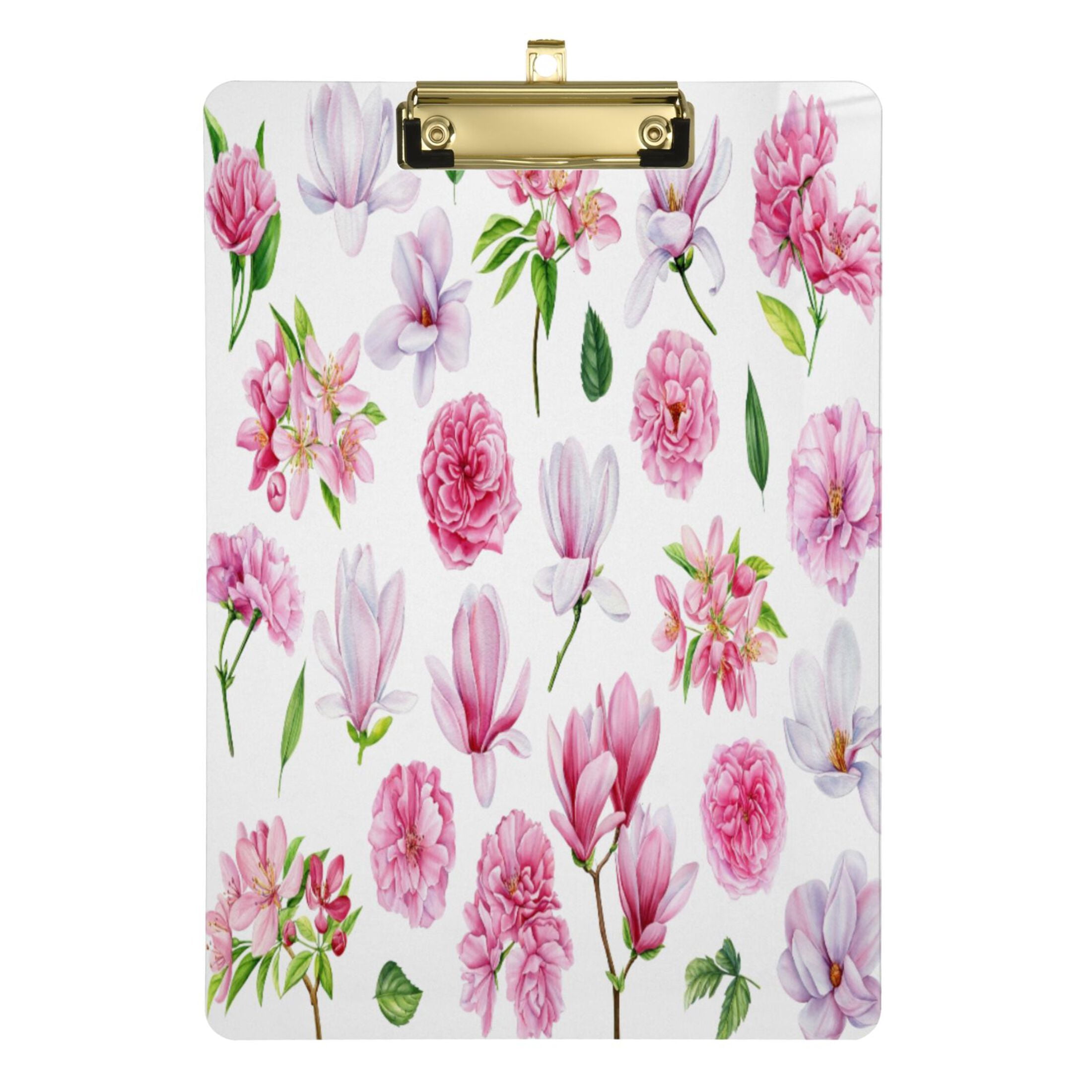 Peony Pink Flowers Acrylic Clipboards A4 Standard Letter Size Clipboard ...