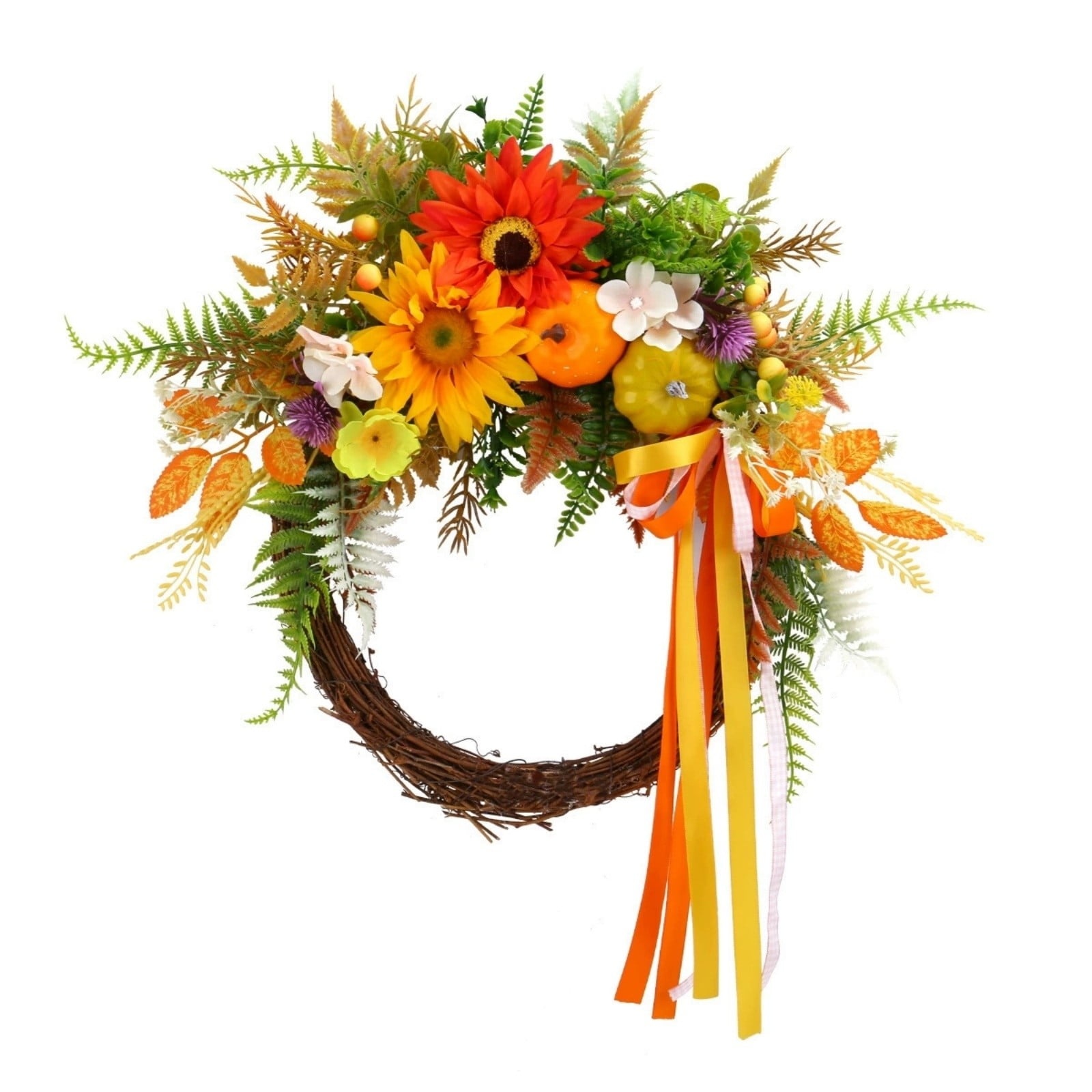 Peony & Pumpkin Wreath - Fall Floral for Crafts and Home Decor, Fall ...