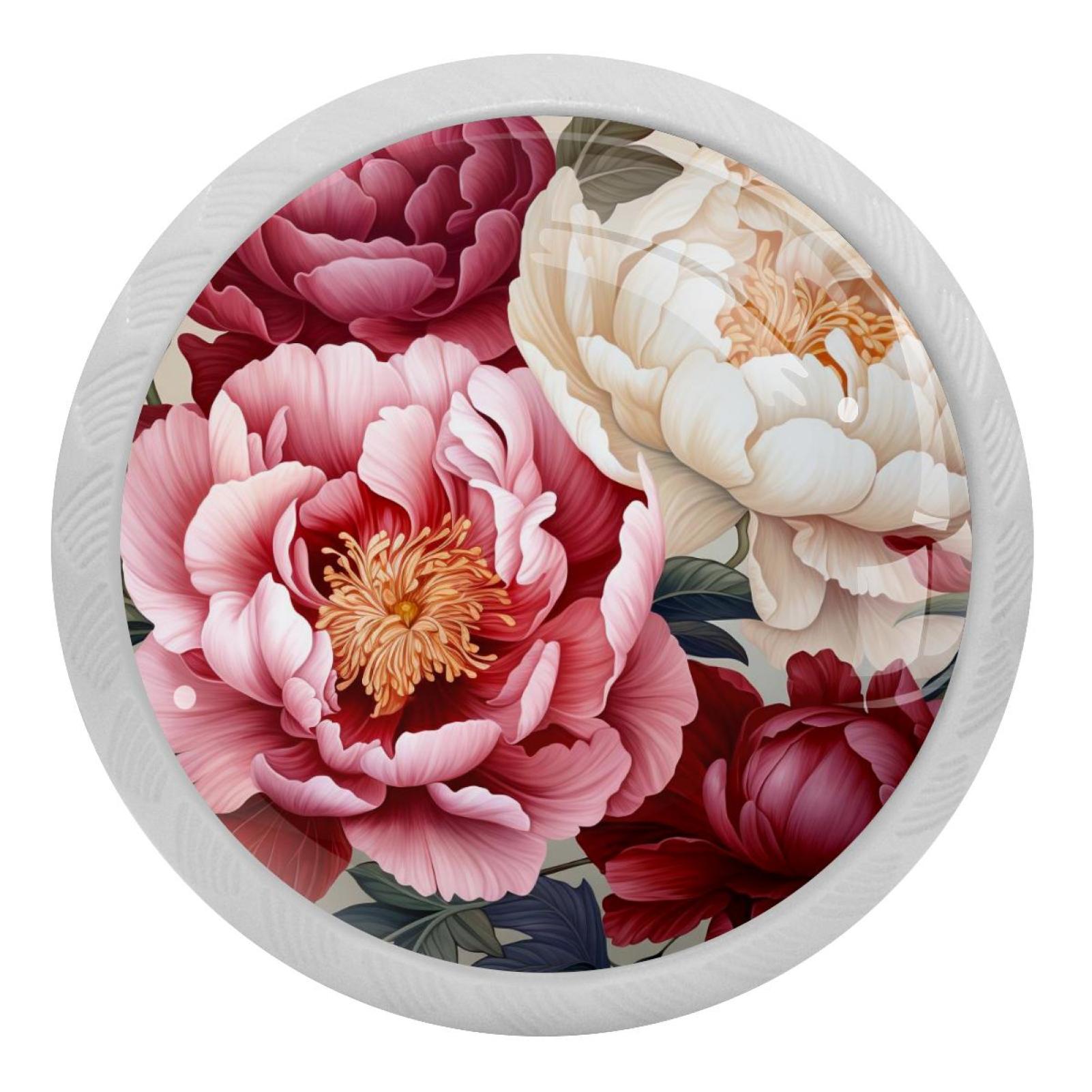 Peony Round Glow-in-the-Dark Dresser Knobs: Fluorescent Drawer Pulls ...