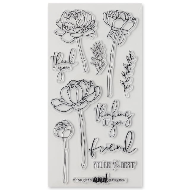 Peony Sentiment Clear Stamp Set by Recollections™ - Walmart.com