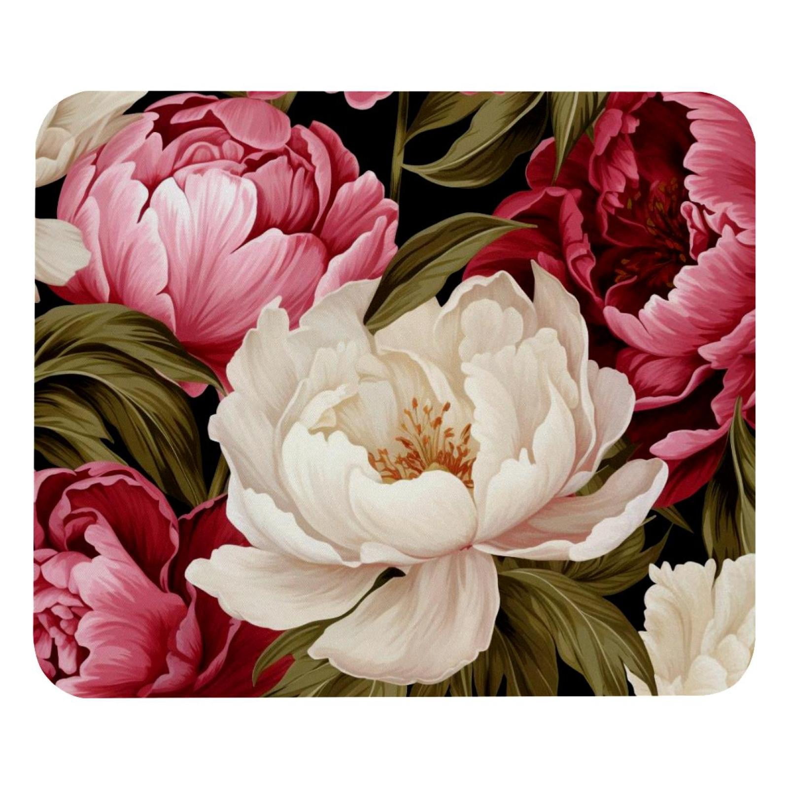Peony Square Gaming Mousepad Desk Mat Non-Slip Rubber Bottom Printed 8 ...