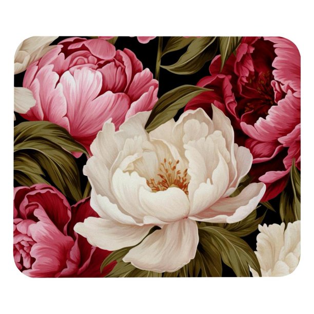 Peony Square Gaming Mousepad Desk Mat Non-Slip Rubber Bottom Printed 8 ...