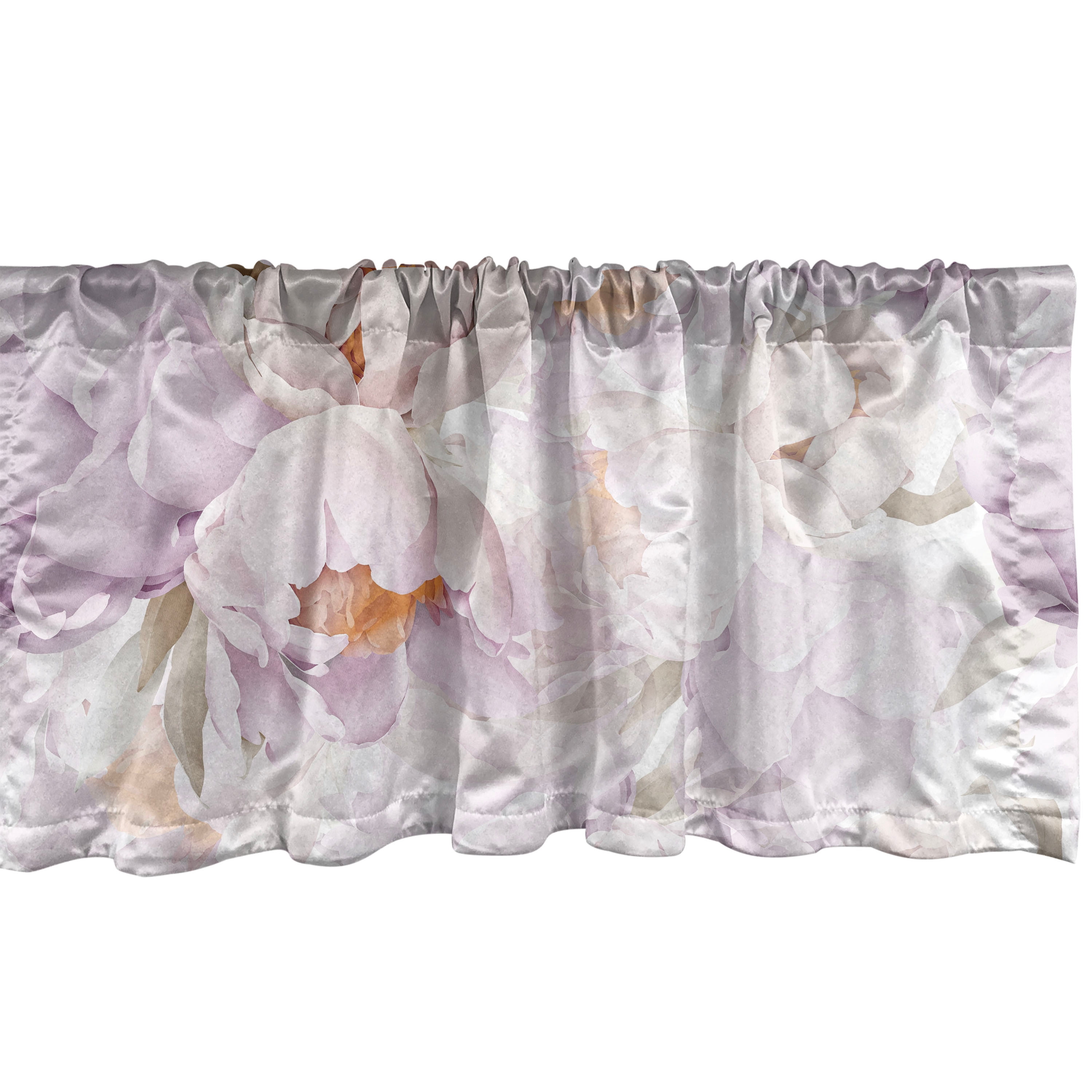 Peony Window Valance, Gentle Petals of Innocent Love Garden Watercolor ...