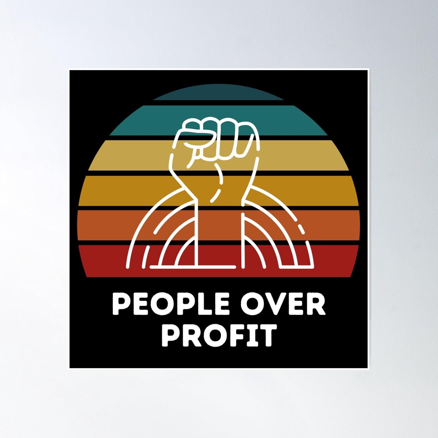 People Over Profit Poster Wall Art, Modern Wall Decor, 24x24 UNFRAMED ...