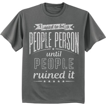 Decked Out Duds Men's Novelty Printed Funny Not a People Person Graphic ...