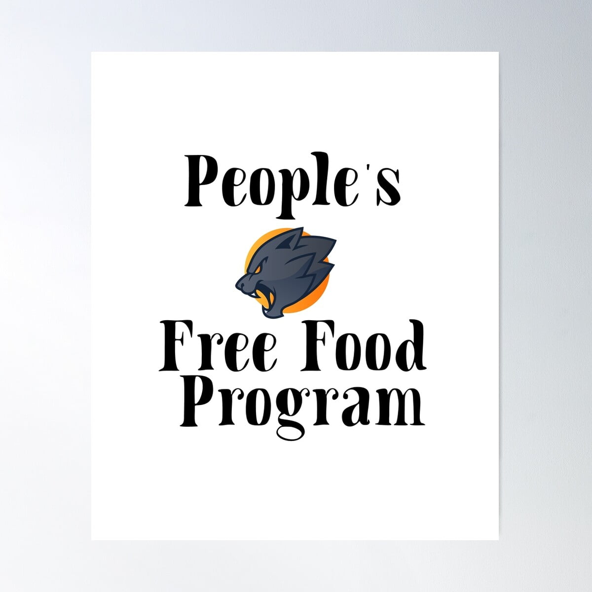 People'S Free Food Program Poster Wall Art, Modern Wall Decor For ...