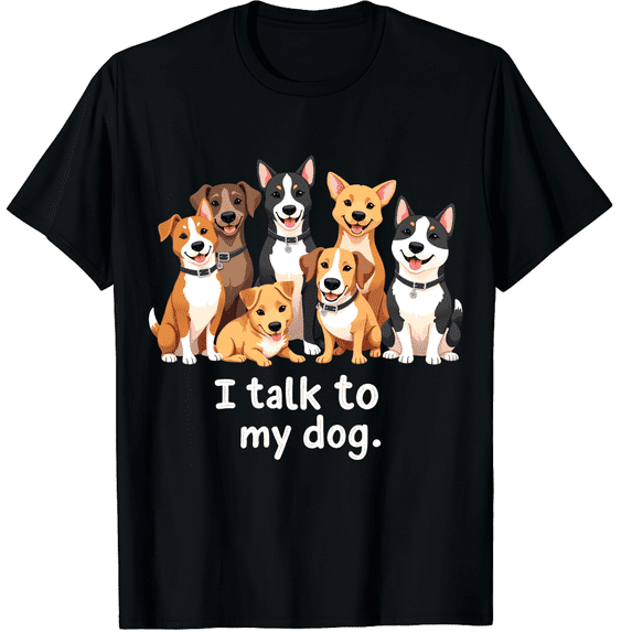 People Think I'm Crazy Because I Talk to My Dogs Graphic Crew Neck ...