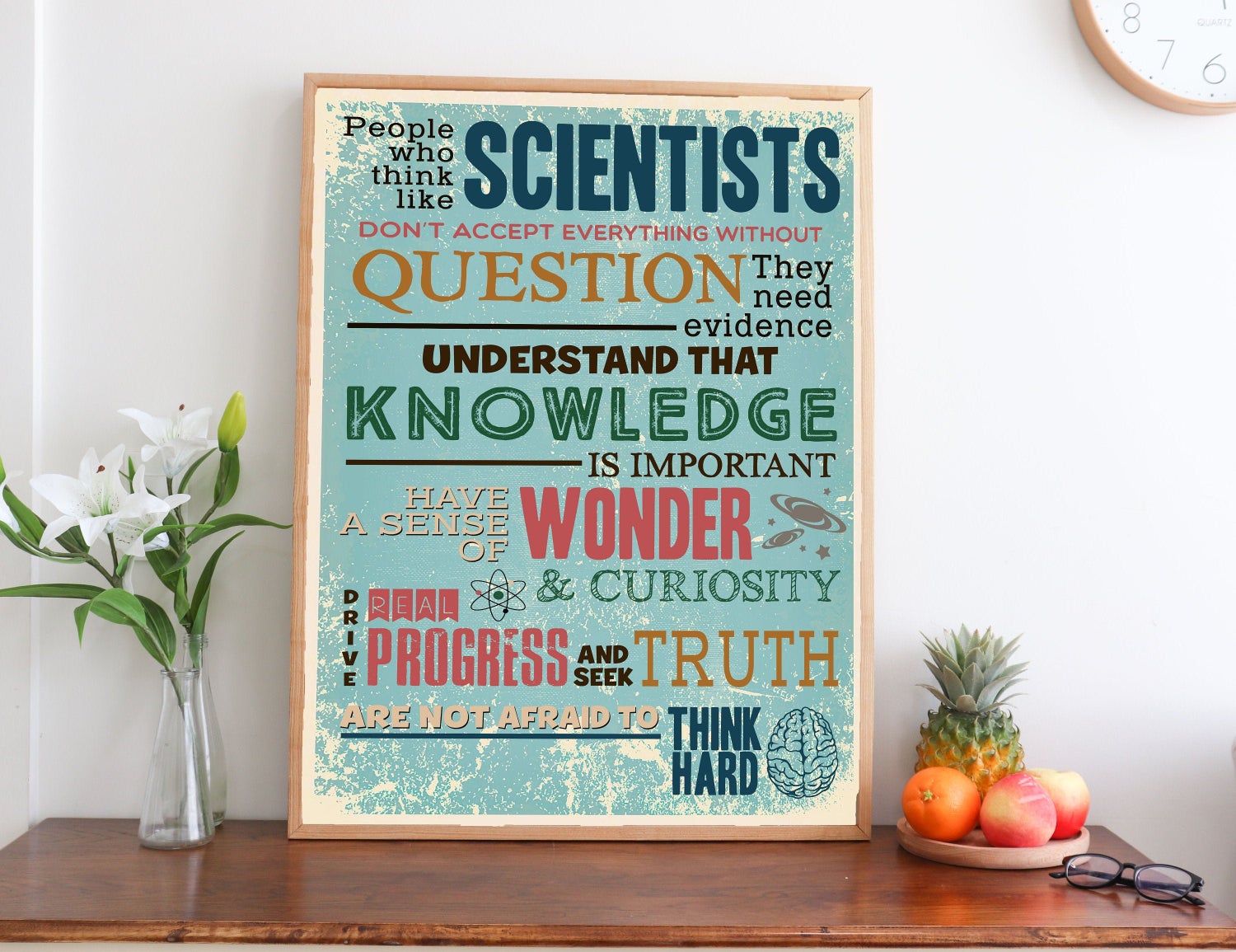 People Who Think Like Scientists Poster Best Gift For Science Lover ...