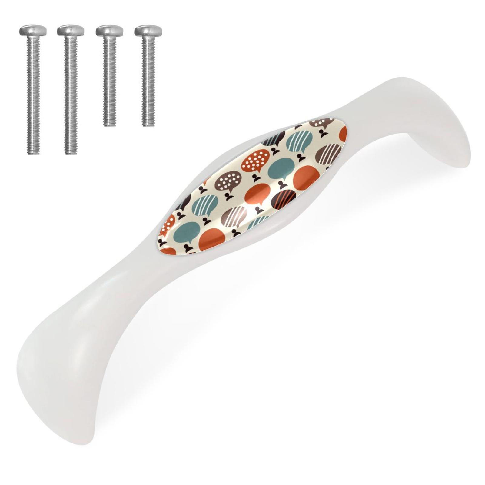 People and Bubbles Color Knob 4 Pack Arched Drawer Pulls Crystal Glass ...