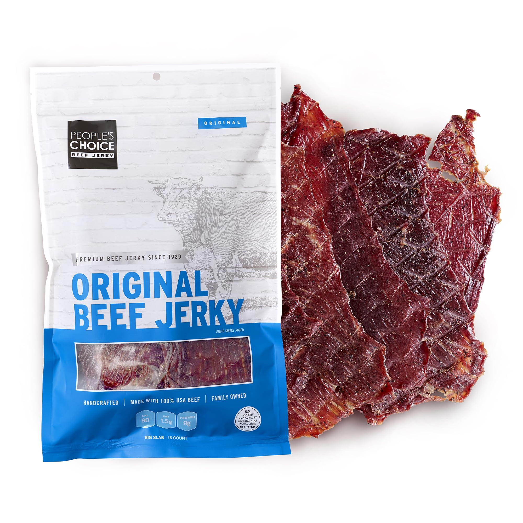 People's Choice Beef Jerky AKF18 - Classic - Original - Big Slab ...