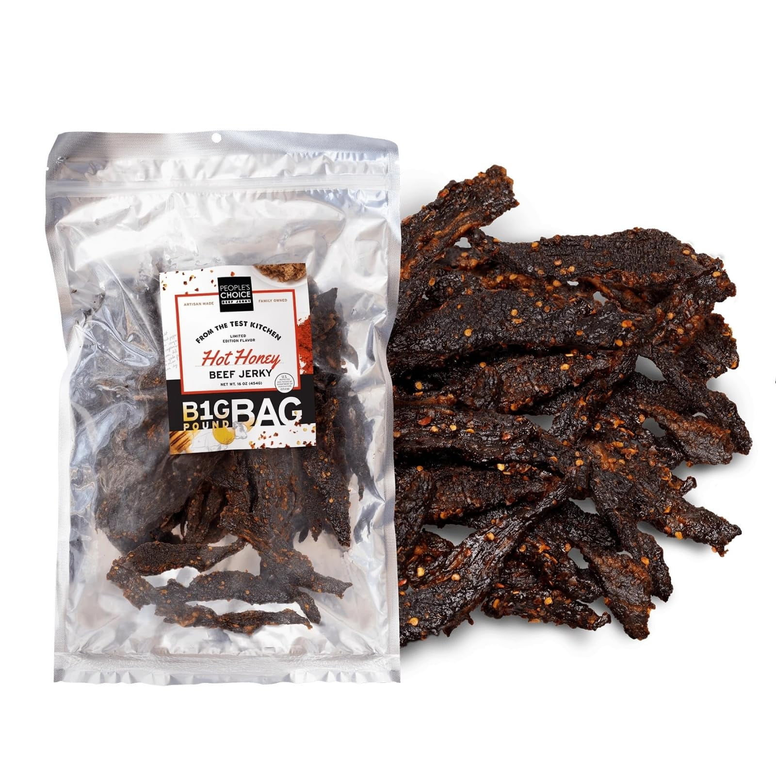 People's Choice Beef Jerky AKF18 - Test Kitchen Small Hot Honey - Spicy ...